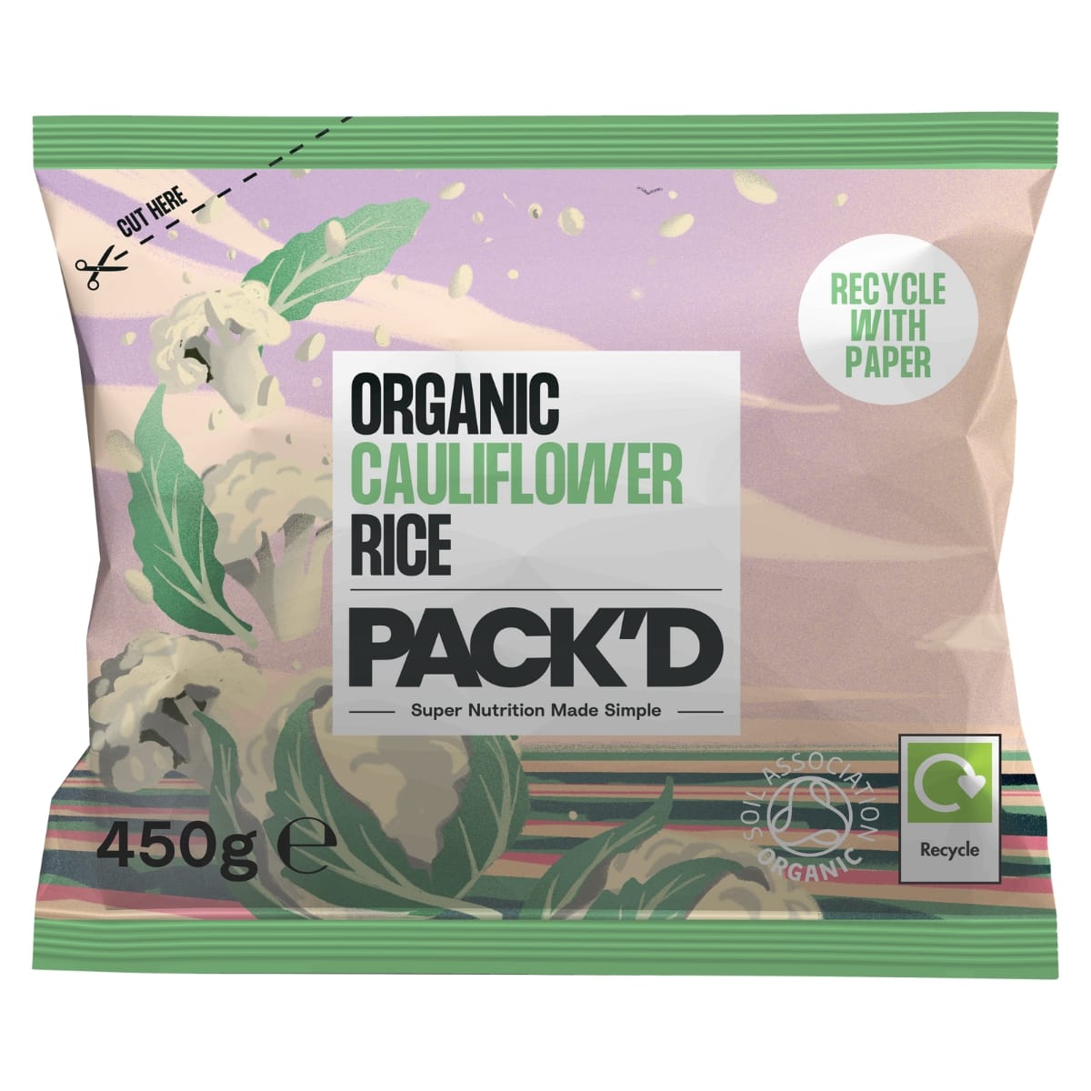 Organic Cauliflower Rice - Frozen Vegetables - PACK'D