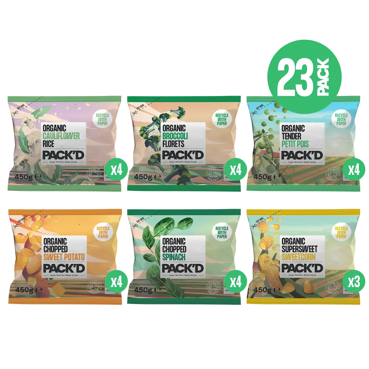 PACK'D Organic Vegetable Freezer Filler Bundle - Official Site